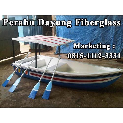 Jual Perahu Dayung Fiberglass, Perahu Fiber - Warna Putih Merah Biru 1 ...
