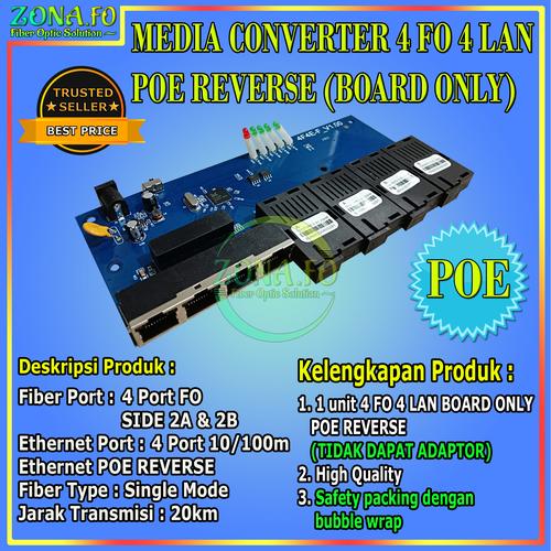 Promo Media Converter 4 Port FO 4 Port LAN 10/100 Board Only / 4 FO 4 ...