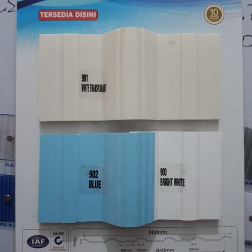 Jual ATAP UPVC SUNPANEL 10mm lebar efektif 840 panjang 4.5 Meter ...