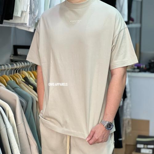 Promo Fear of God Essentials Small Logo Silver Cloud Tee - New Original ...