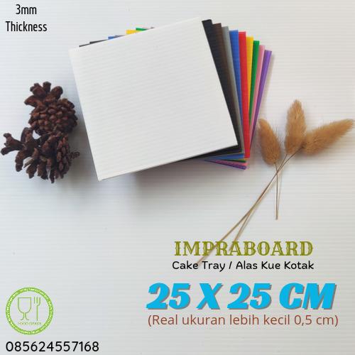 Jual Cake Board / Alas Tatakan Kue Kotak 3mm 25 x 25 cm Impraboard Terlaris - Hitam - Kota Depok ...