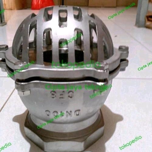 Jual foot klep stainless ss 304 / foot valve stainless ss304 1 1/2 inch ...
