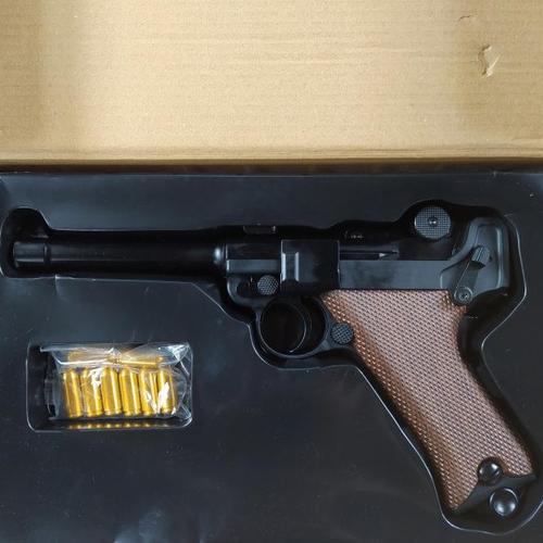 Jual EF P08 WW2 Toy Gun Laser Tag Semi Auto Shell Ejecting Metal - P08 ...