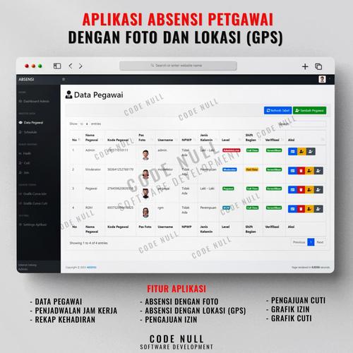 Jual Aplikasi Absensi Pegawai Dengan Foto Dan Lokasi Gps - Kota ...
