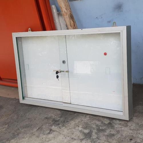 Jual papan informasi/whiteboard mading kaca magnetic uk 120x120 ...