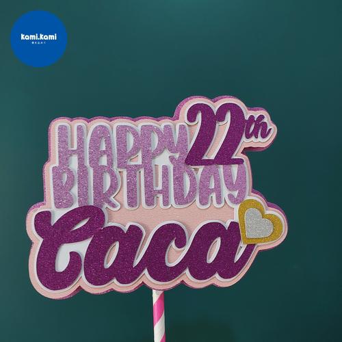 Jual Cake Topper 3D Custom Nama atau tulisan - Kab. Tangerang - Kami ...