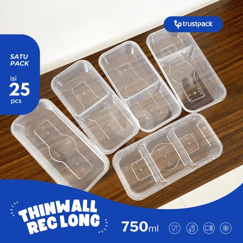 Jual Thinwall KLIR Rectangular Long 750ML / Tempat Makan Wadah Plastik ...