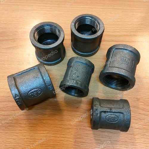 Jual Socket Hitam TSP 1/2" inch - Sock Steam / Coupling Hitam drat ...