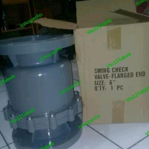 Jual Swing Check Valve / Klep Tabok PVC Flange JIS 10K 6" Inch DN150 - Jakarta Barat ...