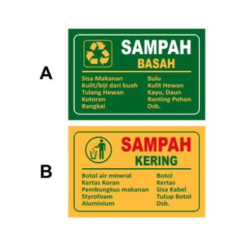 Jual Stiker Sign rambuK3 safety SAMPAH BASAH DAN SAMPAH KERING UK ...