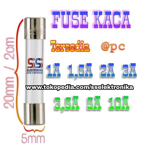 Jual Fuse tabung kecil 2A Ampere sekring kaca 2cm 20mm 1Pc (2000mA) - Kota Surabaya - SS ...