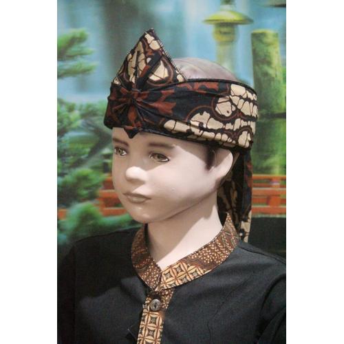 Jual iket kepala sunda jawa dewasa dan anak bolong (IKBA COKLAT) - COKLAT CREAM, ANAK-ANAK ...
