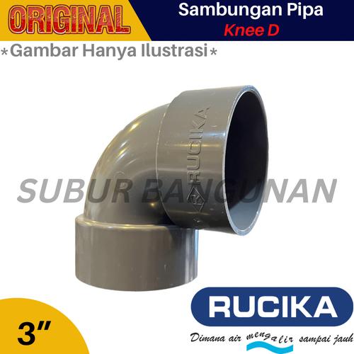 Jual Sambungan Pipa Knee Knie D DL 2" Elbow PVC D 2 Inch Rucika ...