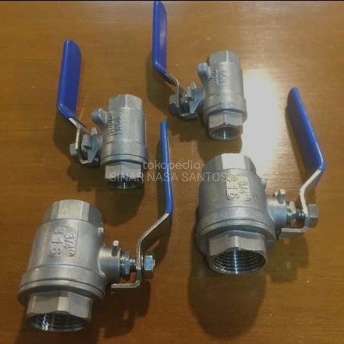 Jual Ball Valve 2pc Sankyo ss316 Drat 11/2" inch / Full Bore / Lobang ...