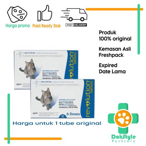 Jual Revolution cat adult blue obat kutu kucing dewasa original per tube - radicate1tube - Kab ...