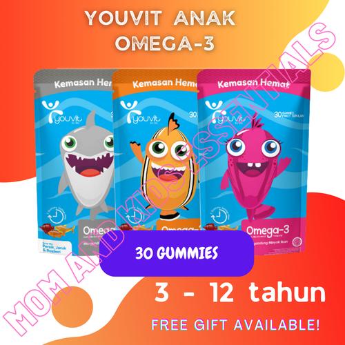 Jual YOUVIT GUMMY MULTIVITAMIN OMEGA 3 ANAK 30 GUMMIES OMEGA-3 1 POUCH ...