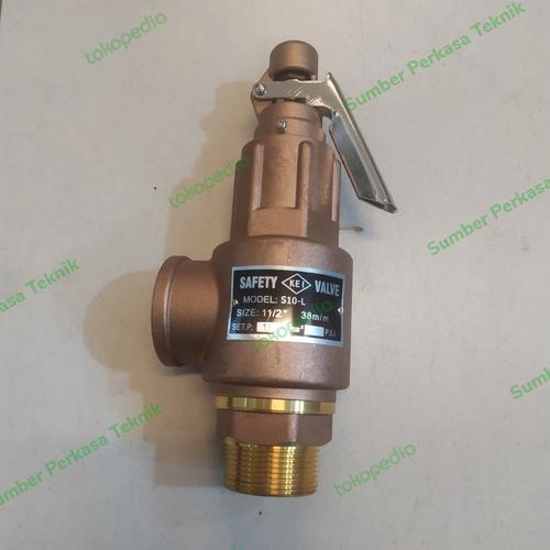 Jual Safety Valve Kuningan With Lever Drat 11/2" inch ( 10kg / 10 Bar ...