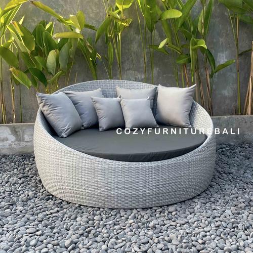 Jual POOL DAYBED KASUR KOLAM ROTAN BUNDAR RATTAN SOFA BED SYNTHETIC OUTDOOR - DIAMETER 160 ...