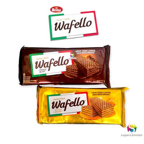 Jual Roma Wafello Wafer Butter Caramel / Choco Blast JUMBO 130 Gram ...