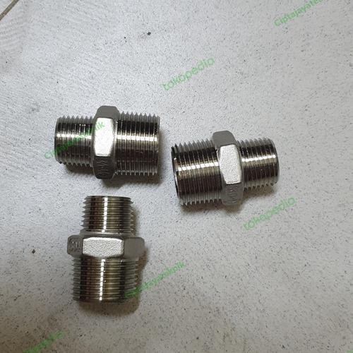 Jual double nepel reducer / reducer nepel stainless 304 vlok 1 1/2" x 1 ...