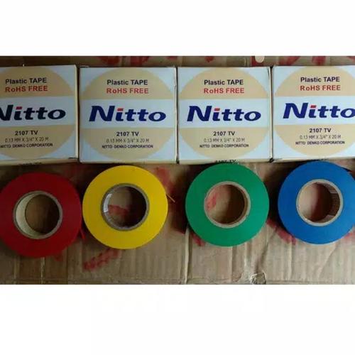 Jual isolasi listrik nitto Warna 3/4 x25m/ Nitto isolasi listrik Warna ...