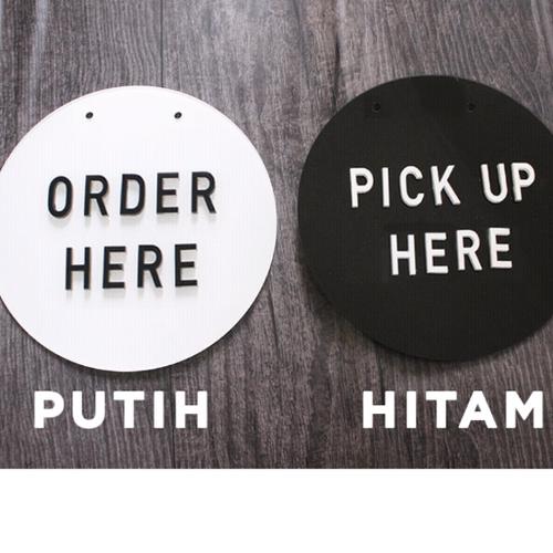Jual akrilik sign board papan pick up order here pesan ambil disini ...
