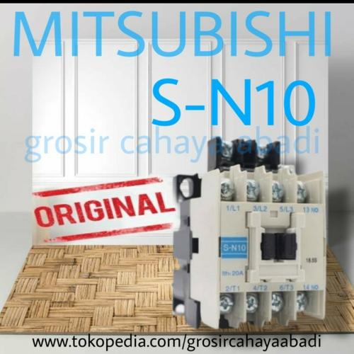 Jual kontaktor contactor Mitsubishi sn10/sn 10/s-n10 20a 220vac 3phase ...