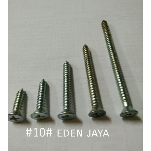 Jual SEKRUP PUTIH # 10 X 1 " ( 2,5 CM) PAKU SKRUP(Bungkus isi = 10 pcs ...