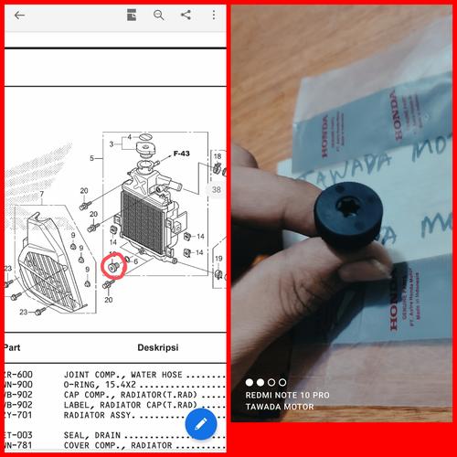 Jual BAUD PEMBUANGAN AIR RADIATOR HONDA SONIC 150 K56 SUPRA GTR K56F ...