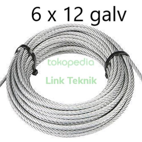 Jual Kabel Seling Sling Galvanis / Galvanized Wire Rope 6x12 HC 8 mm ...