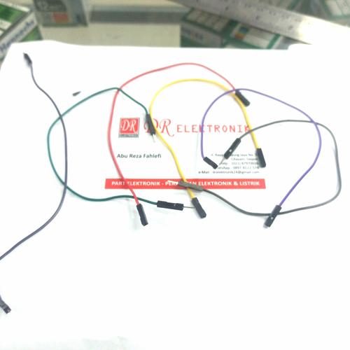 Jual KABEL CABLE JUMPER PELANGI MALE TO FEMALE 10CM 1 pin Helai biji ...