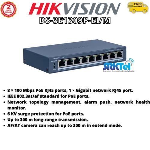 Jual Hikvision DS-3E1309P-EI/M Switch Hub PoE 8 Port Gigabit Smart Managed - Jakarta Utara ...