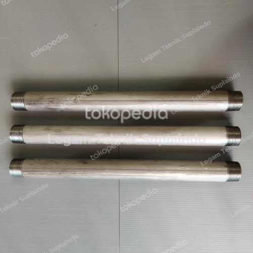 Jual Pipa Neppel SS304 (30cm) Uk 1 1/2 Inch / Pipe Thread SS 304 (30cm ...