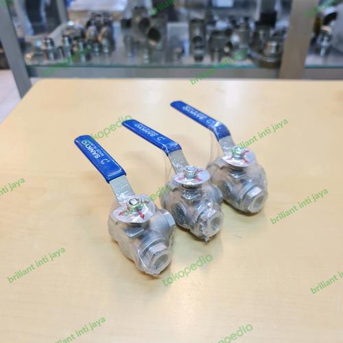 Jual ball Valve 3 way Sankyo ss316 1/4"(inch) Ball valve three way ss316 - Jakarta Barat ...