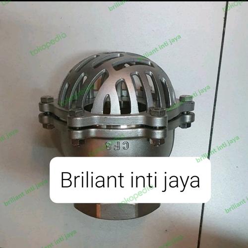 Jual Foot valve SS 304 drat 4" inch / Foot Valve klep Stainless Screw ...