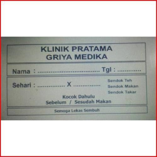 Jual Etiket Label Stiker Sticker Obat Sirup Isi 500Pc Tempel - Jakarta ...