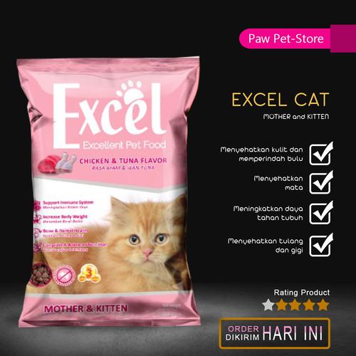 Jual makanan kucing excel 500gr mother and kitten - Kota Medan - Paw ...