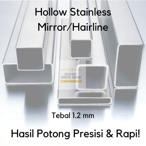 Jual Hollow Stainless Steel SUS304 Ukuran 40x40 mm Tebal 1 mm Hairline ...