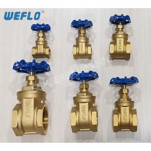 Jual Weflo, Gate Valve, Class PN16, Screwed End, Size 1 1/4" - Jakarta ...