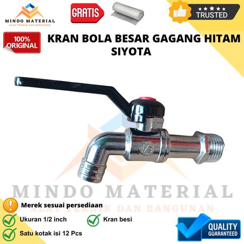 Jual Kran Air Tembok Besi 1/2 Inch Gagang Hitam SIYOTA - Kab. Bekasi ...