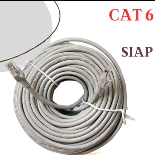 Promo Kabel Lan Cat 6 (ORIGINAL) 100m. Kepala besi. garansi 2 Thn ...