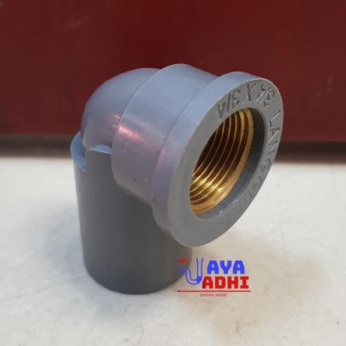 Jual PVC Knee Drat Dalam 1/2" kuningan / KDD Faucet Elbow MI - Kota ...