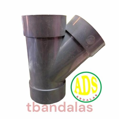 Jual Fitting Sambungan pipa Pvc Tee Y D Y Way 6" 45° 90° Rucika - 45 ...