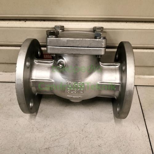 Jual Swing Check Valve Stainless SS304 JIS 10K Flange 3"Inch/DN80 ...