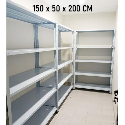 Promo Rak besi siku lubang 5 susun 150 cm x 50 cm x 200 cm - Putih ...