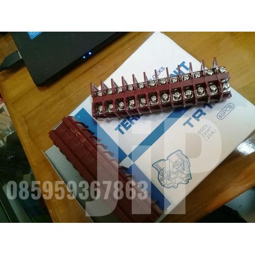 Jual Terminal blok din rail 60a amper model kasuga TR-60 - Cokelat ...