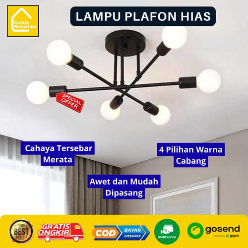 Jual Fitting Lampu Plafon Modern Kap Elegan LED Hias Rumah Kamar Tamu ...