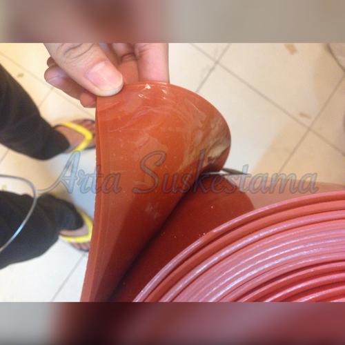 Jual Silicone Rubber Sheet 4mm / Karet Silikon Merah meteran Tahan ...