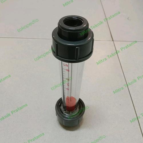 Jual Flowmeter Rotameter 1000 L/H Durable Plastik Tube Drat 3/4" inch ...