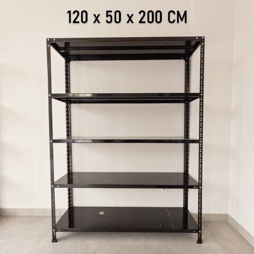 Jual Rak besi siku lubang 5 susun 120 cm x 50 cm x 200 cm - Putih ...